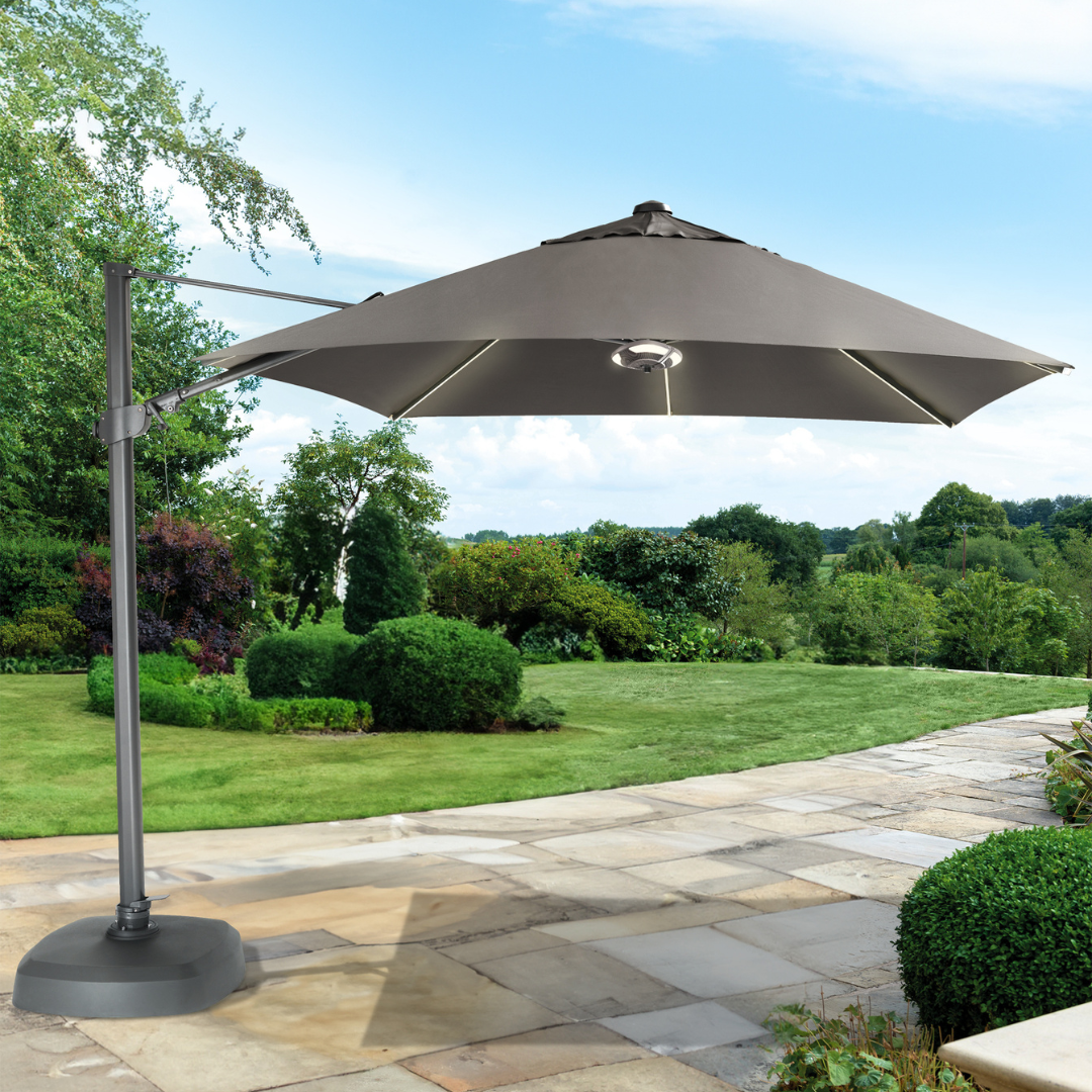 Kettler 3x3m LED Solar Parasol – Kings Garden and Leisure